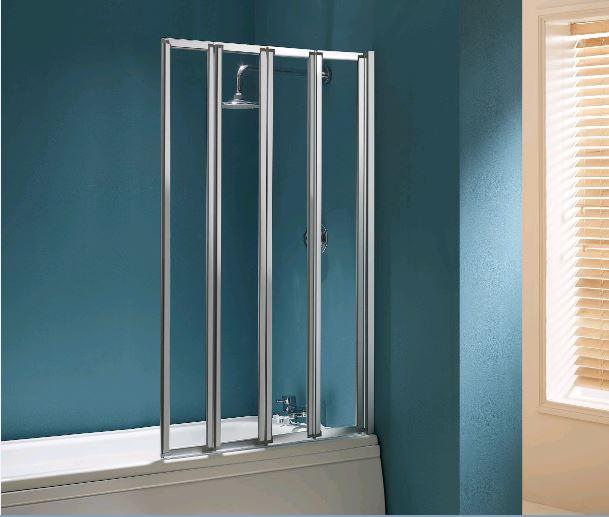 Hydro 4 Panel Bath Screen Silver — General Hardware Supplies Homevalue