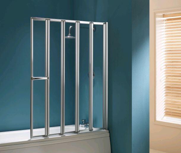 Hydro 5 Panel Bath Screen Silver — General Hardware Supplies Homevalue